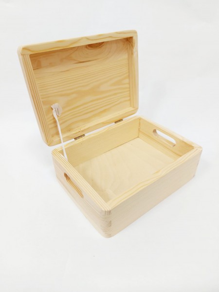 Box in legno 20X15XH9cm con coperchio